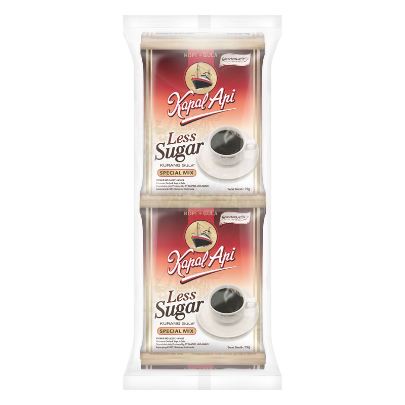 Kapal Api Less Sugar 10sx19gr – BAKULAN